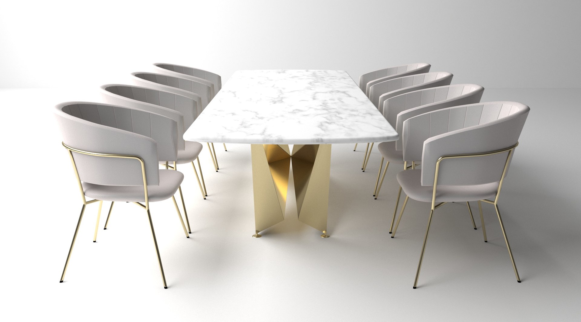 3D Model Dinner Table Modern - TurboSquid 1688085