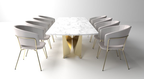 3D model dinner table modern - TurboSquid 1688085