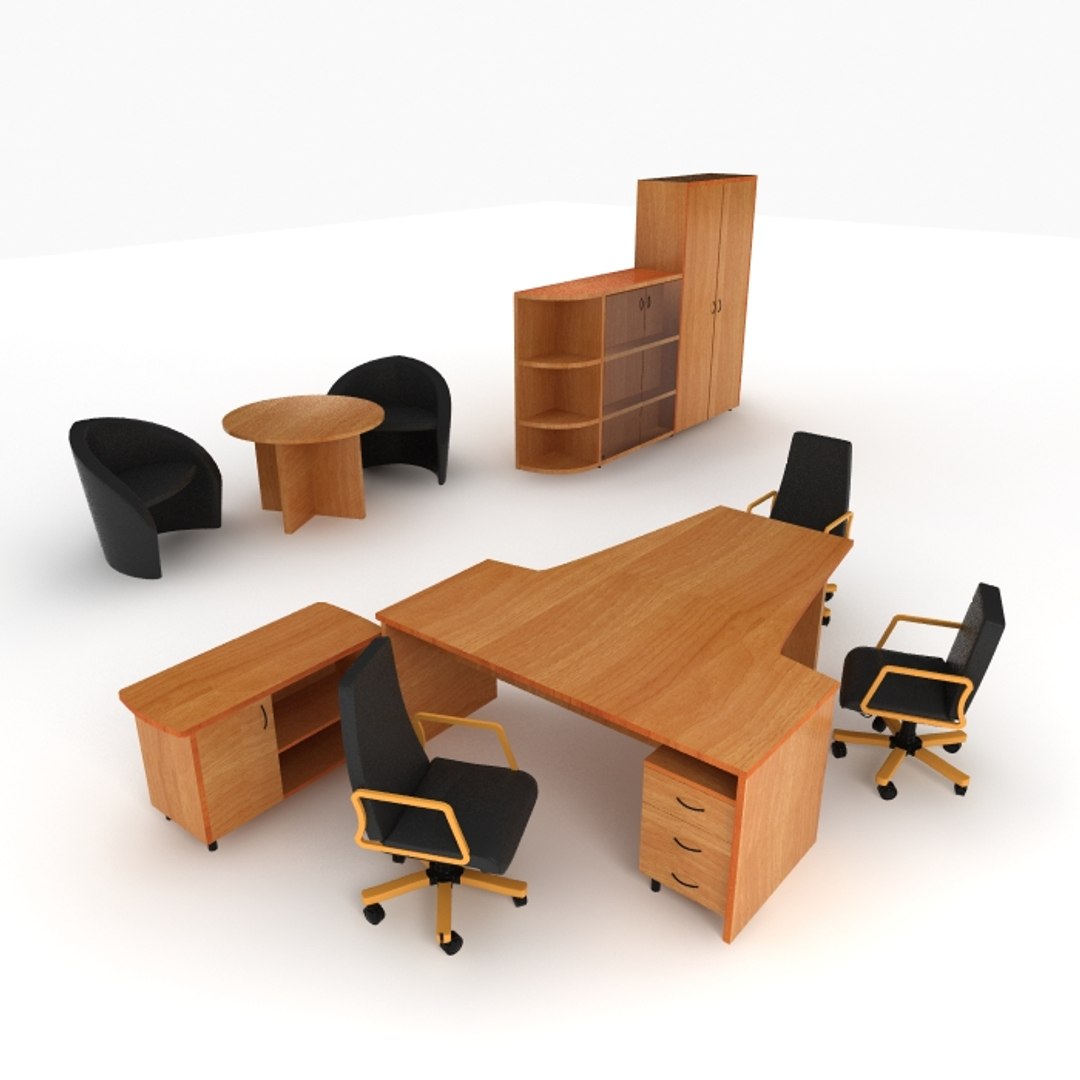 3D Model Office Boss Cabinet - TurboSquid 1324476