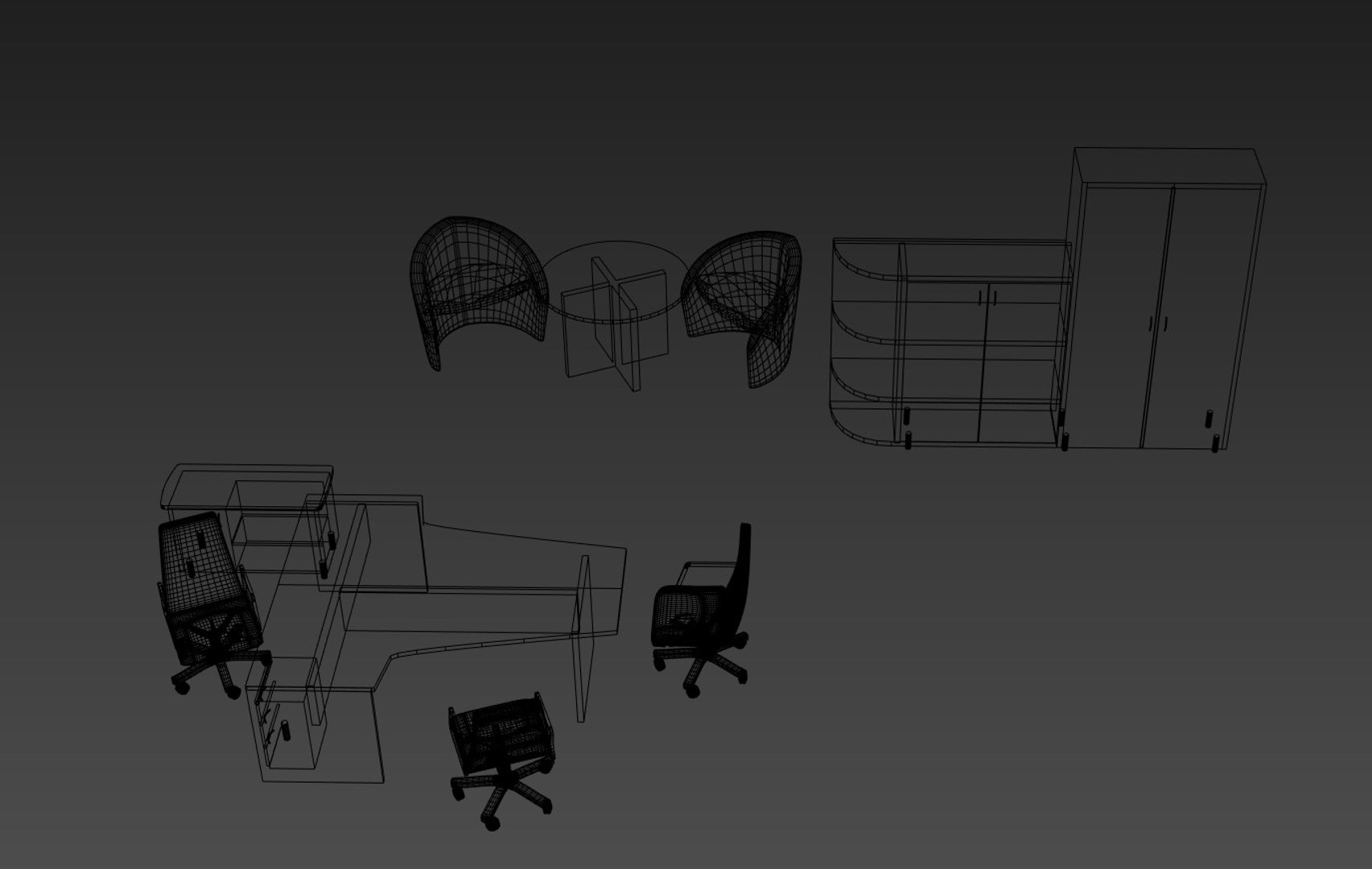 3D Model Office Boss Cabinet - TurboSquid 1324476