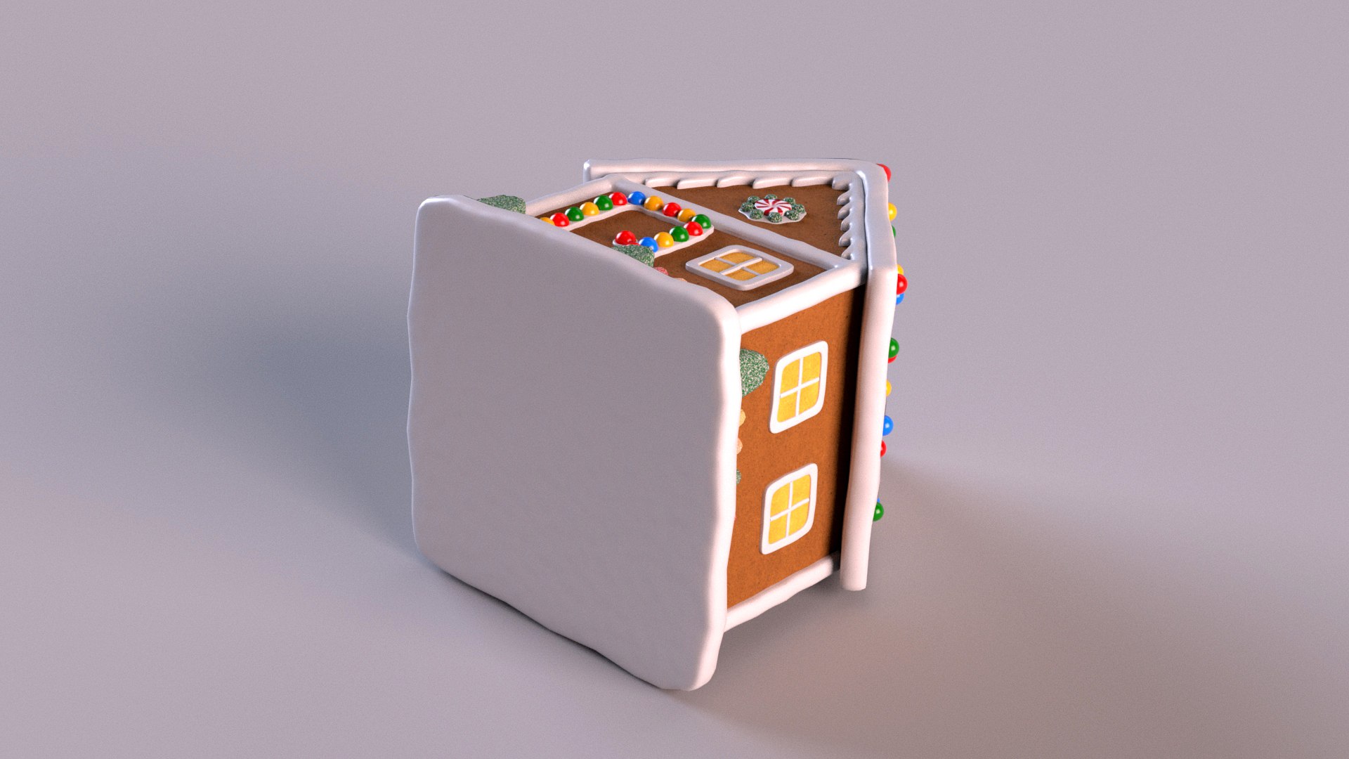 3D Model Gingerbread House - TurboSquid 2236664