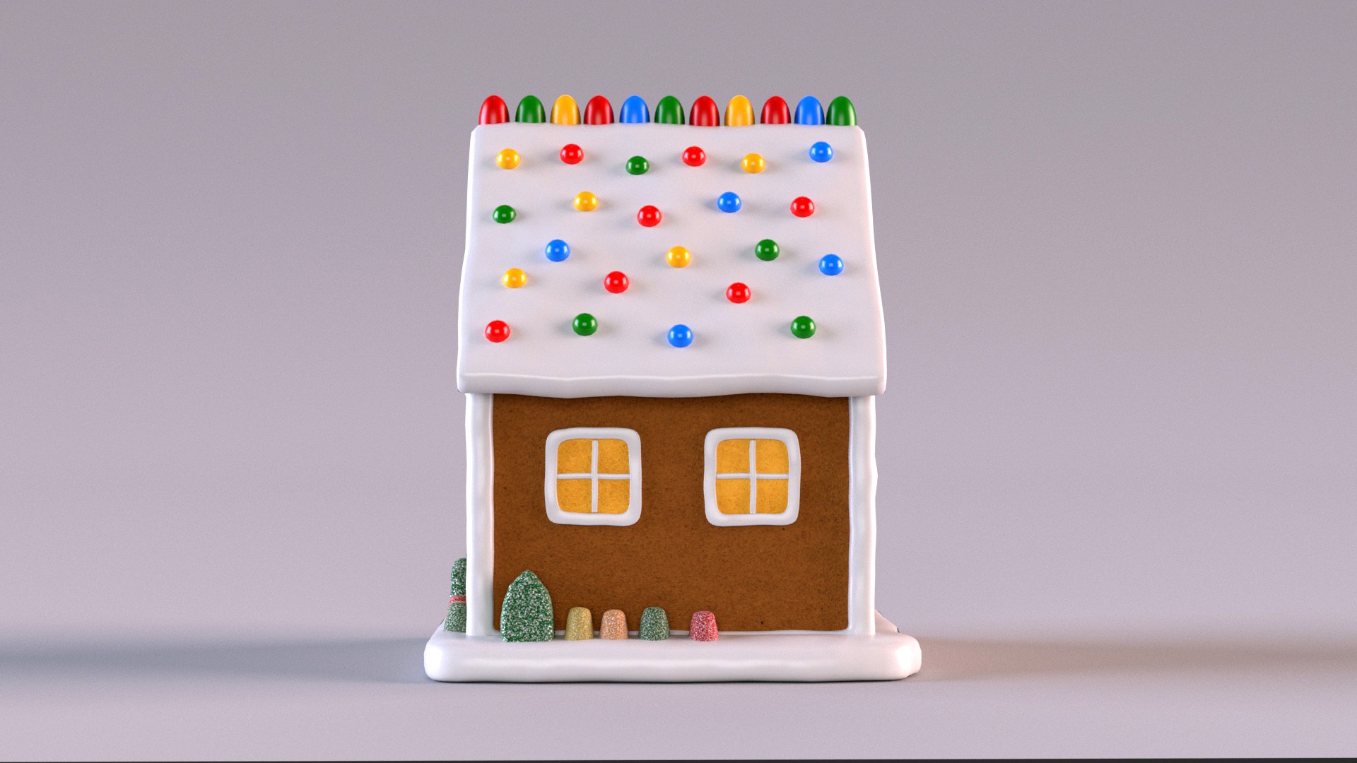 3D Model Gingerbread House - TurboSquid 2236664