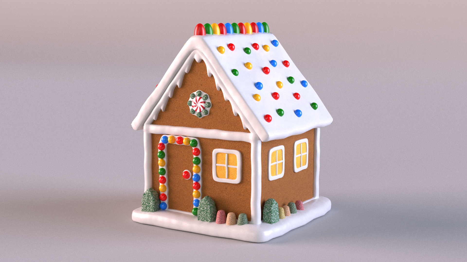 3D Model Gingerbread House - TurboSquid 2236664