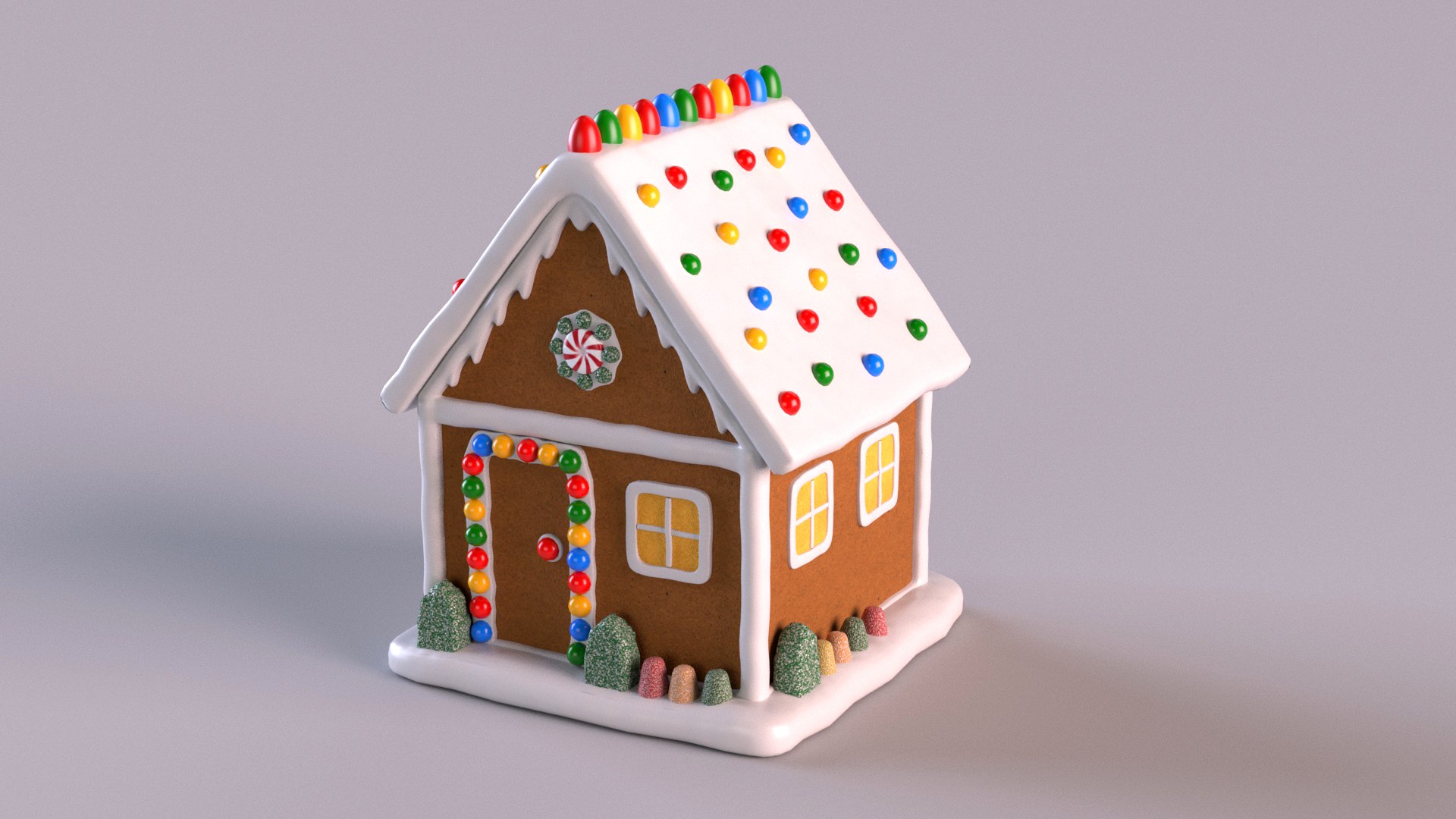 3D Model Gingerbread House - TurboSquid 2236664