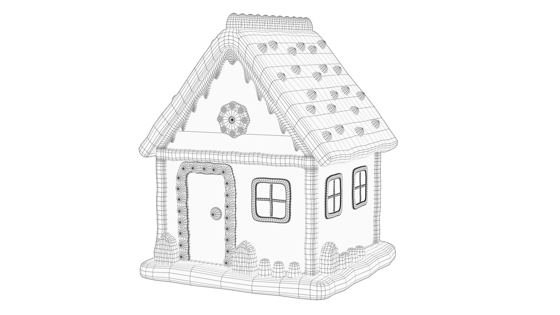 3D Model Gingerbread House - TurboSquid 2236664