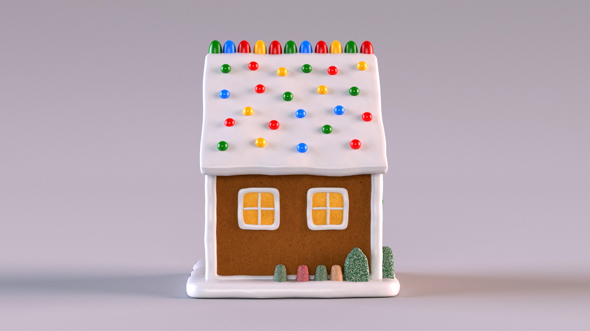 3D Model Gingerbread House - TurboSquid 2236664
