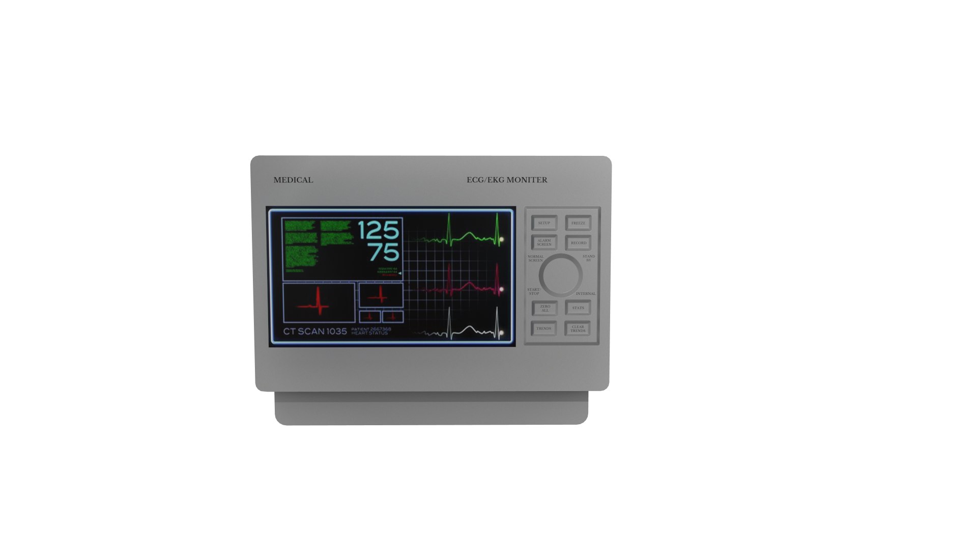 3D ECG Moniter - TurboSquid 2172655