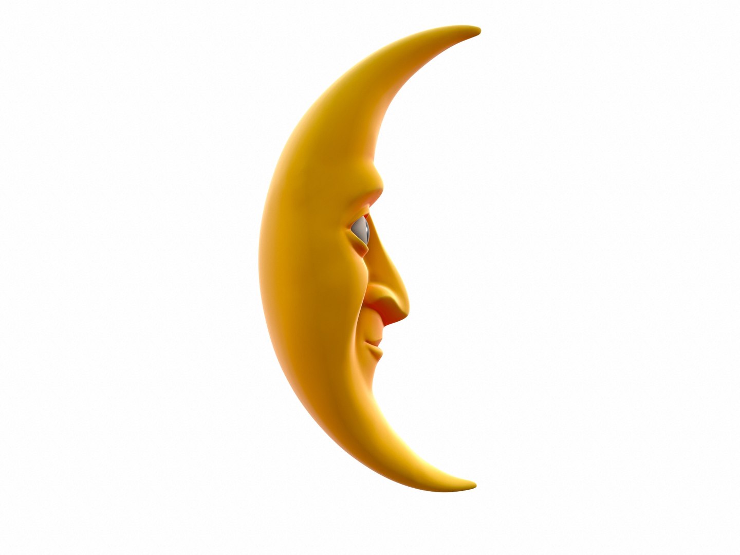 Cartoon Moon 3D Model - TurboSquid 1466324