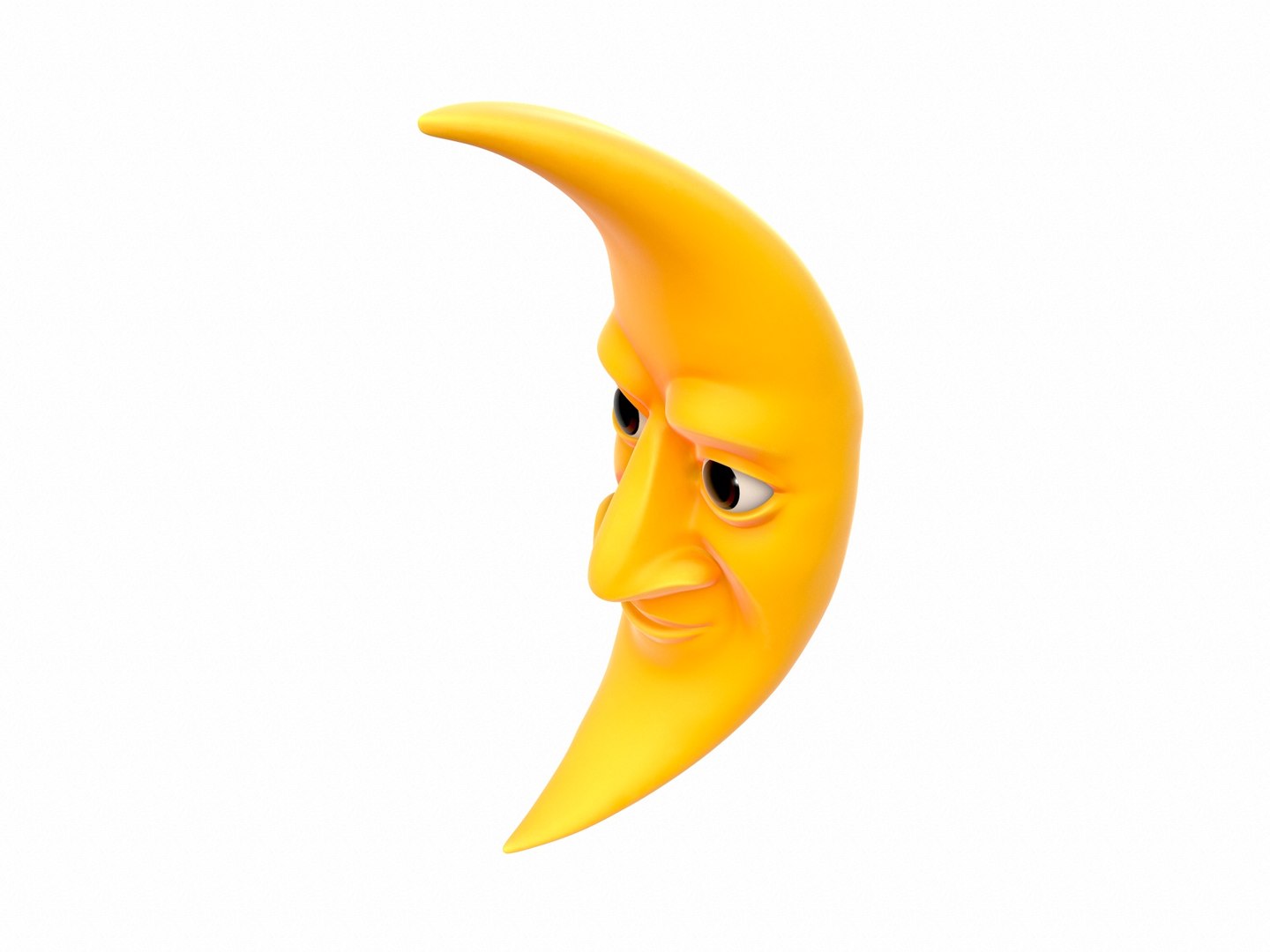 Cartoon Moon 3D Model - TurboSquid 1466324