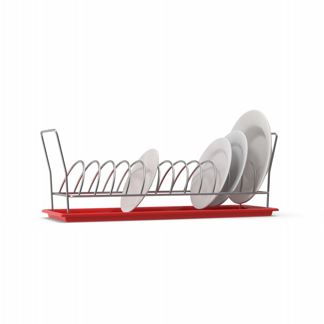 Red Dish Drying Rack 3D Model - TurboSquid 2025720