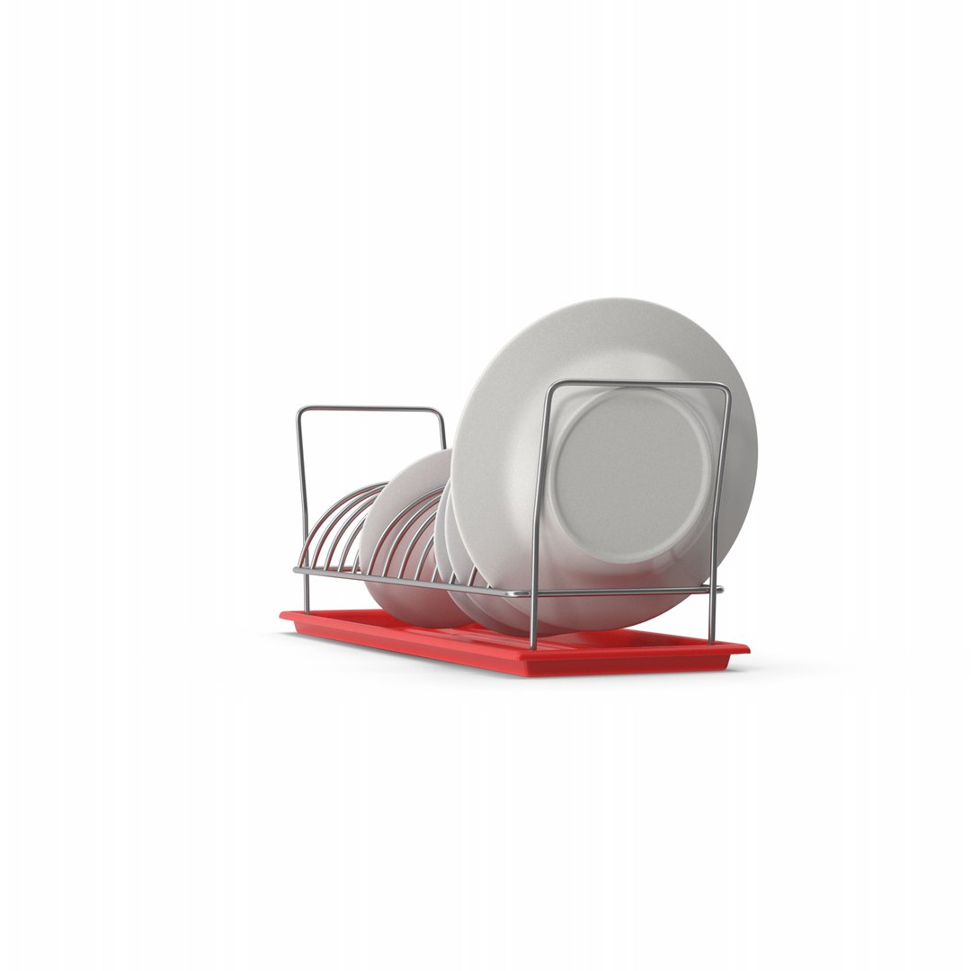 Red Dish Drying Rack 3D Model - TurboSquid 2025720
