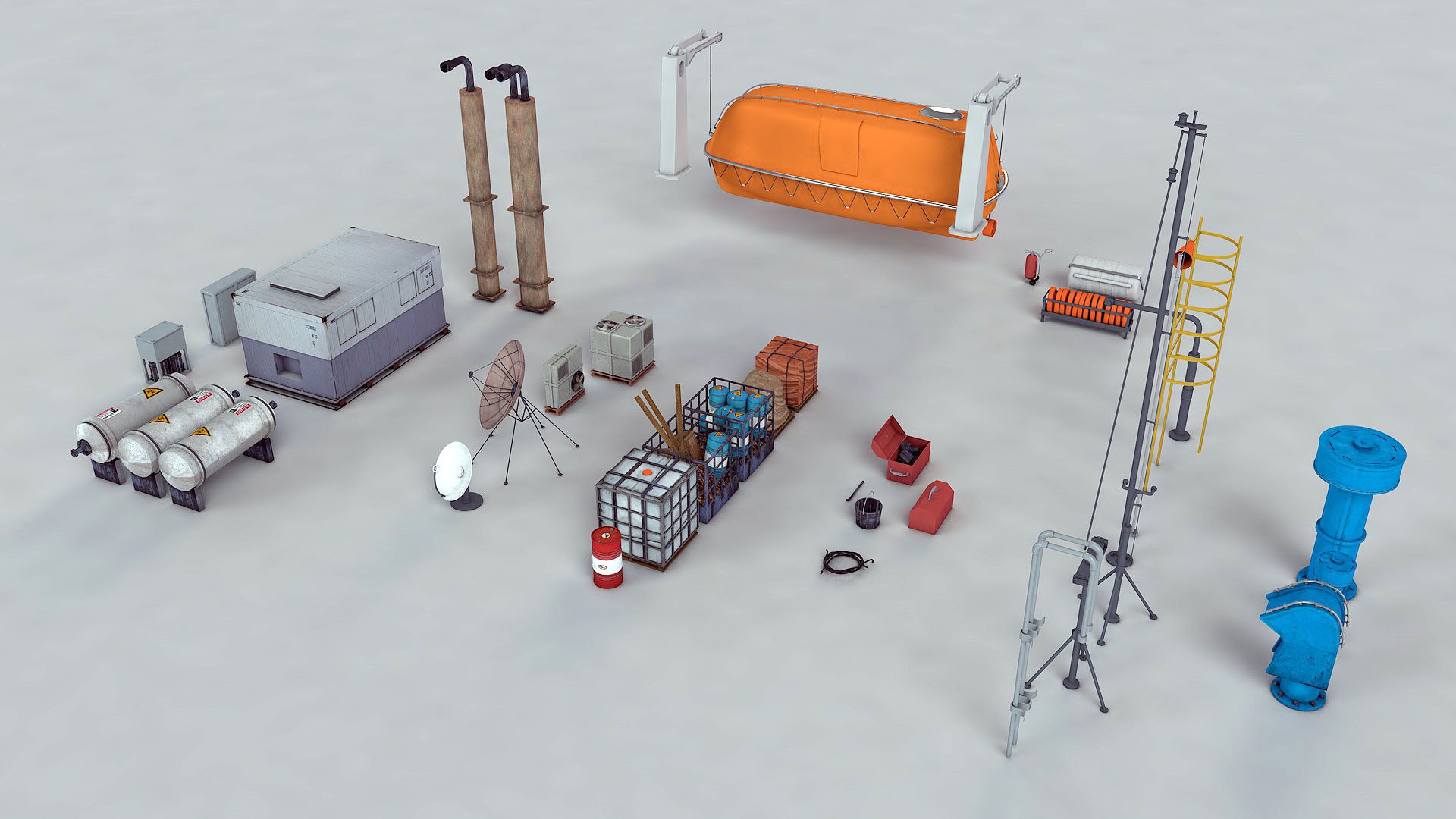 3D Oil Field Stuff - TurboSquid 1594977
