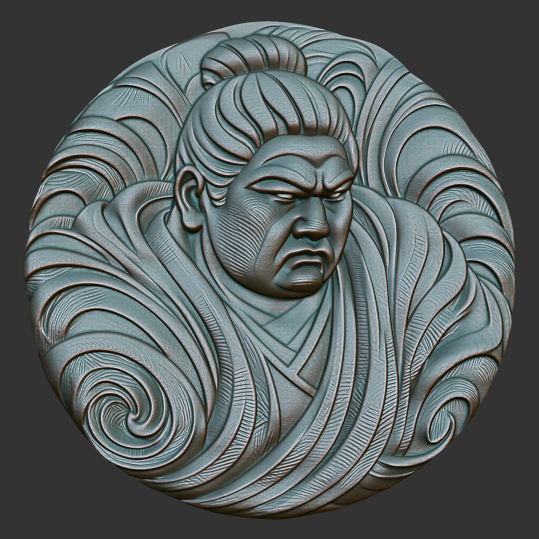 Sumo Wrestler Basrelief 03 240802 3D Model - TurboSquid 2380931