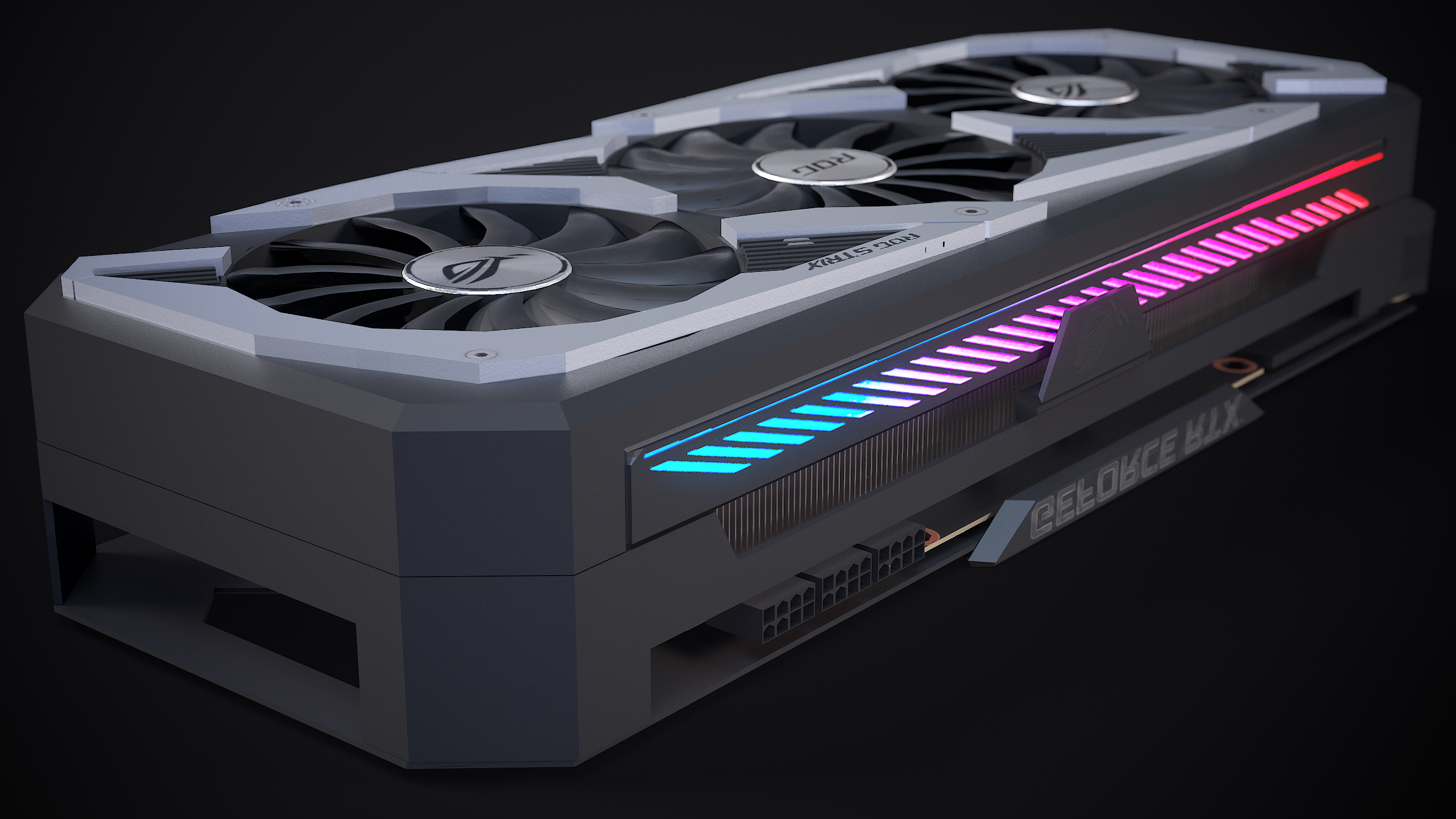 modelo 3d GPU Asus ROG Strix RTX Ampere - TurboSquid 1750530