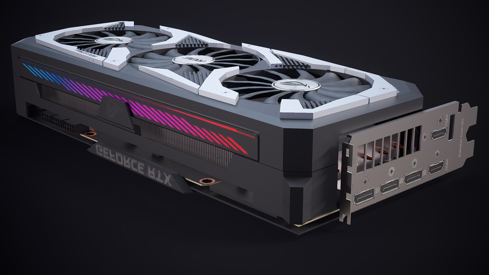 GPU Asus ROG Strix RTX Ampere 3D model - TurboSquid 1750530