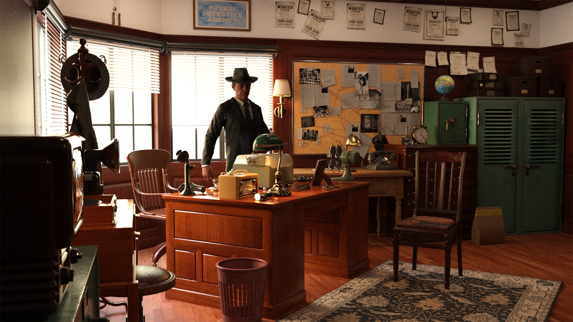 3D Detective Room With Rigged Figure Model - TurboSquid 2195371