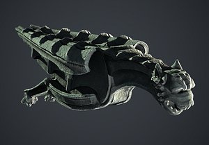 3D Model Waterspout Gargoyle - Fell Mount - TurboSquid 2123633