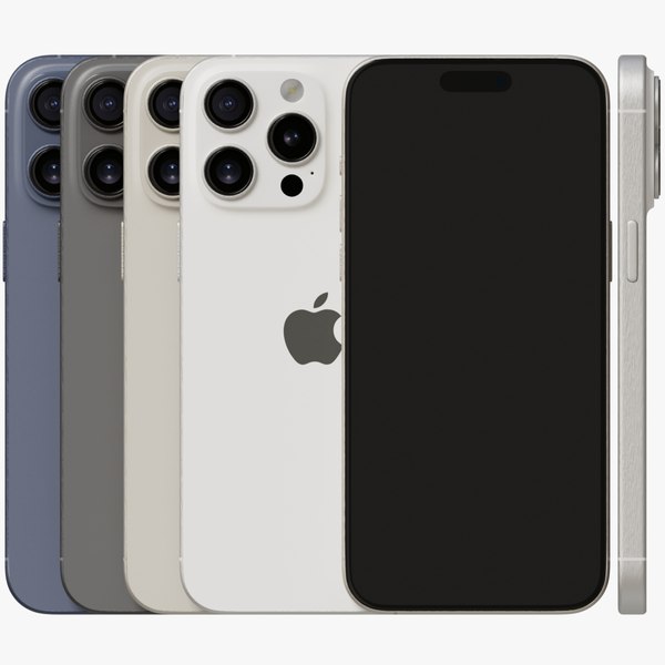 Smartphone Apple iPhone 15 Pro Max todas as cores Modelo 3D ...