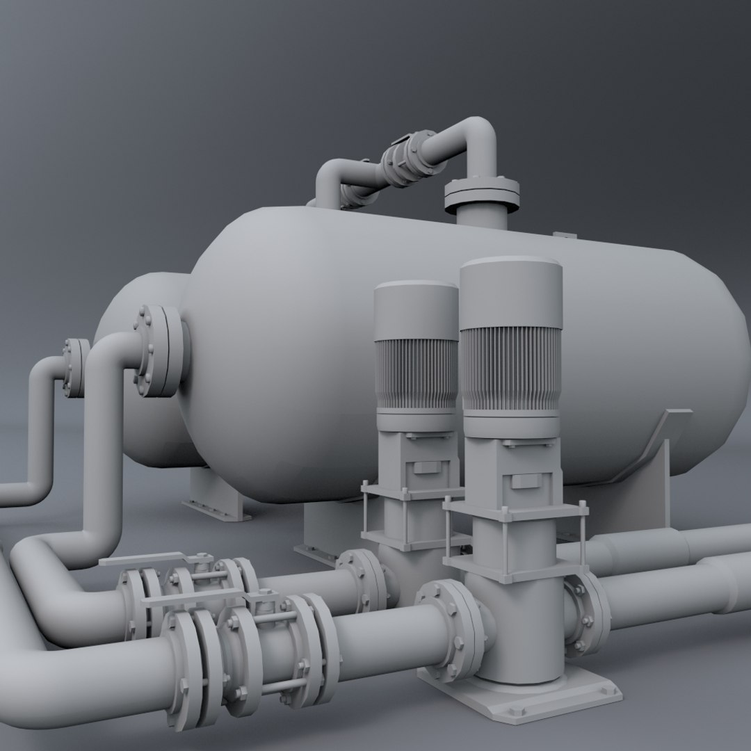 3d Pipe Assembly Model