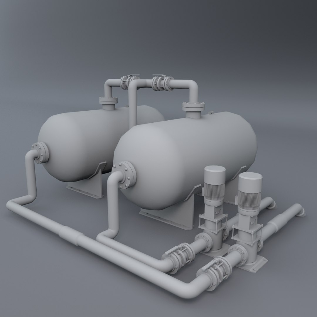 3d Pipe Assembly Model