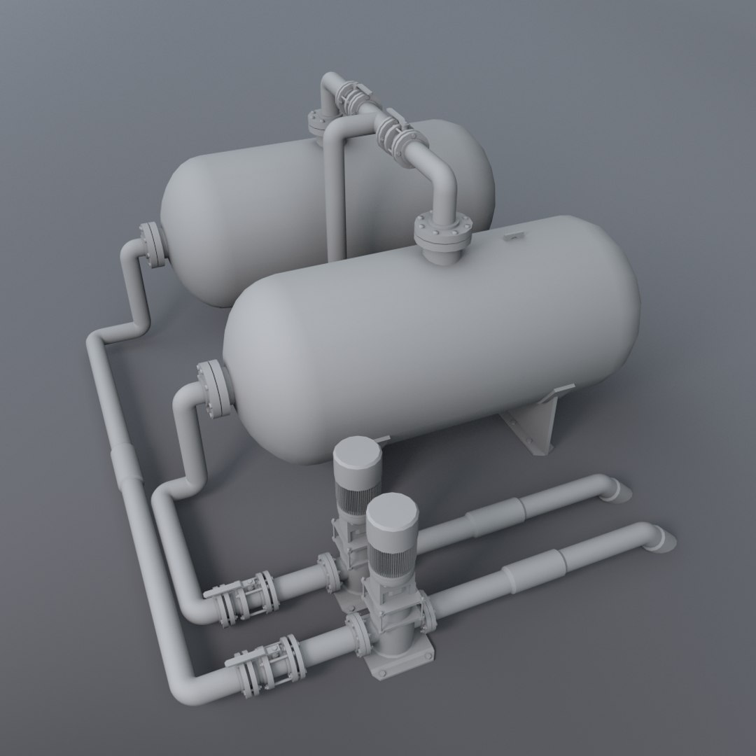 3d Pipe Assembly Model