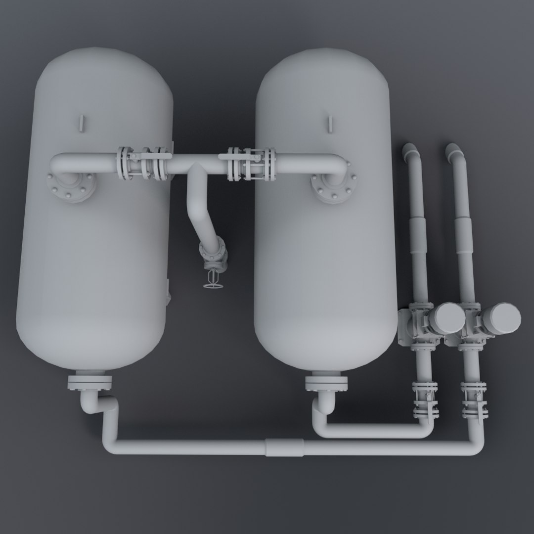 3d Pipe Assembly Model