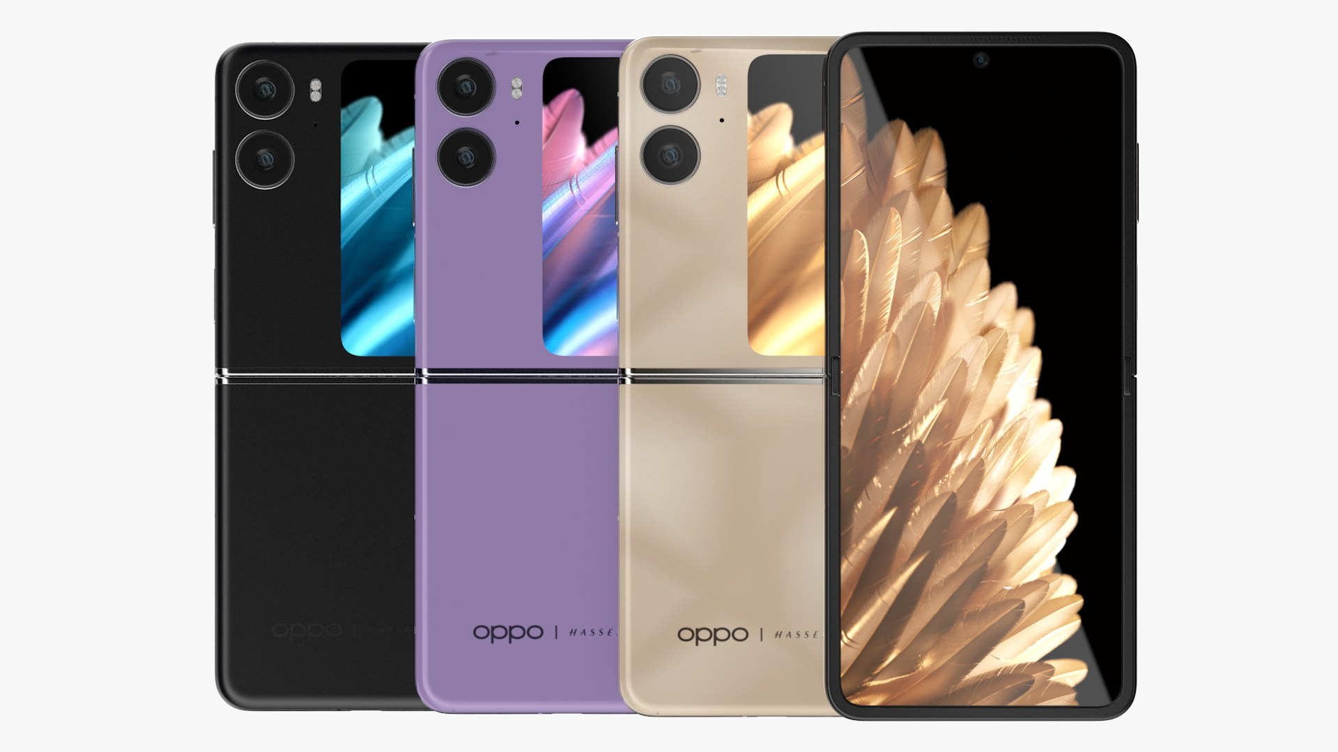 OPPO Find N2 Flip All Colors 3D 모델 - TurboSquid 2010062
