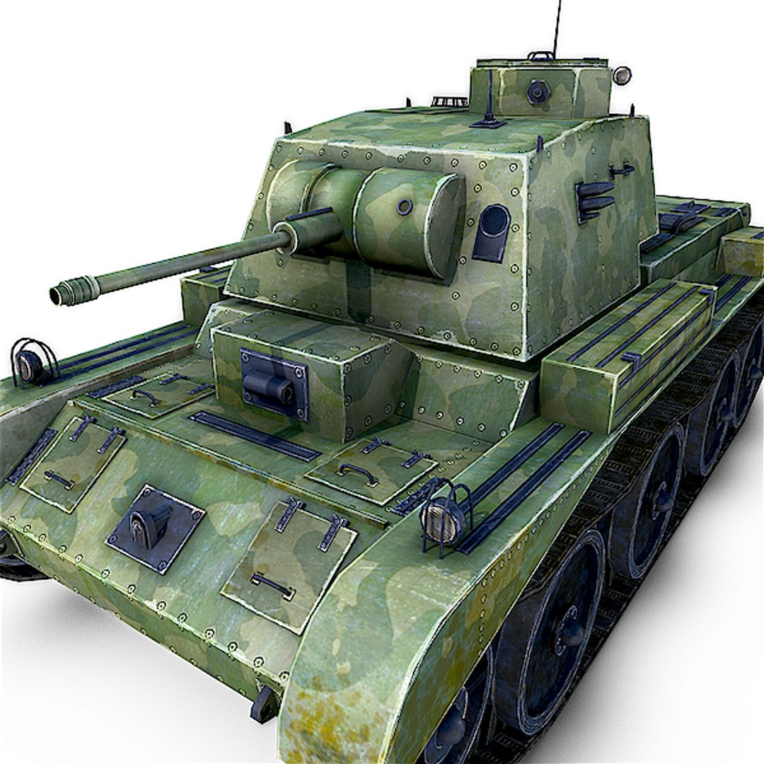 3d A13 Cruiser Mk Tank Gun Model