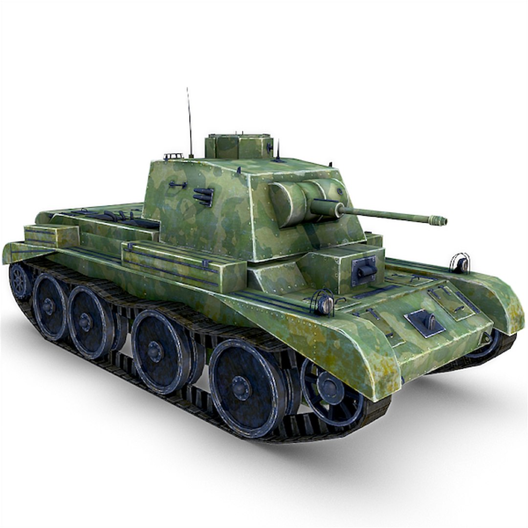 3d A13 Cruiser Mk Tank Gun Model
