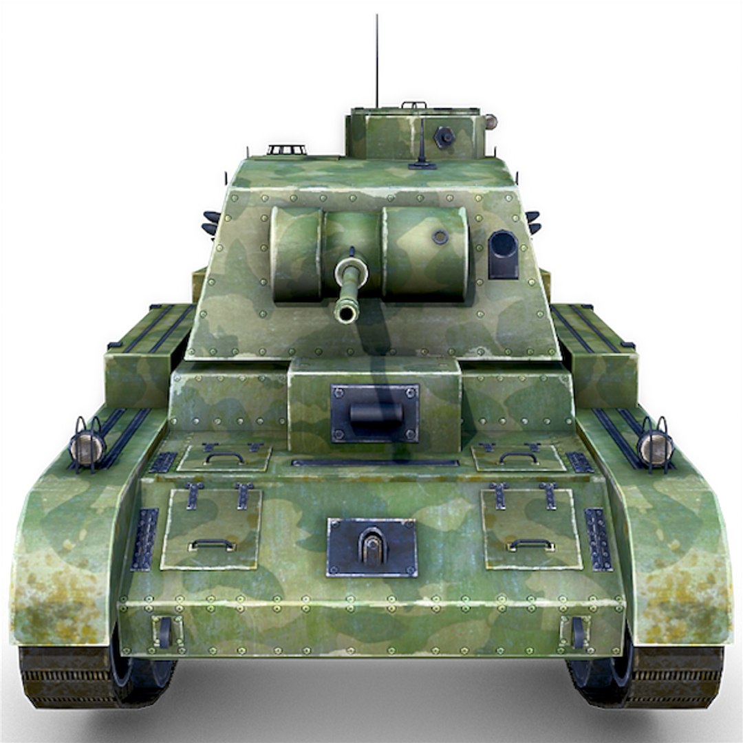 3d A13 Cruiser Mk Tank Gun Model