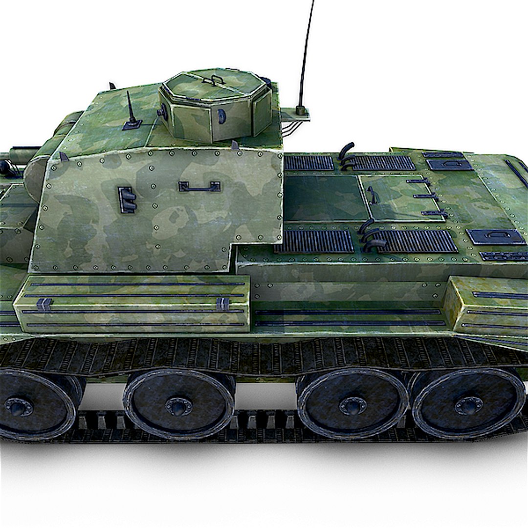 3d A13 Cruiser Mk Tank Gun Model