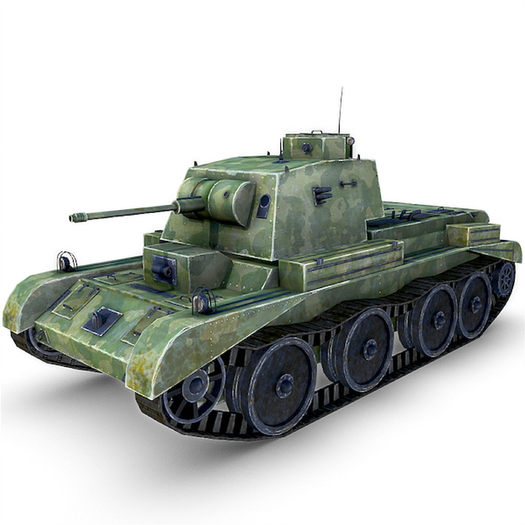 3d A13 Cruiser Mk Tank Gun Model