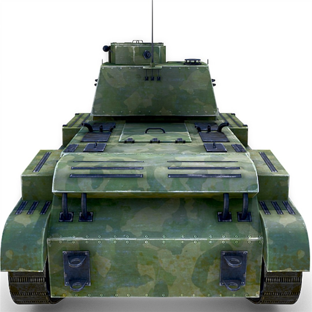 3d A13 Cruiser Mk Tank Gun Model