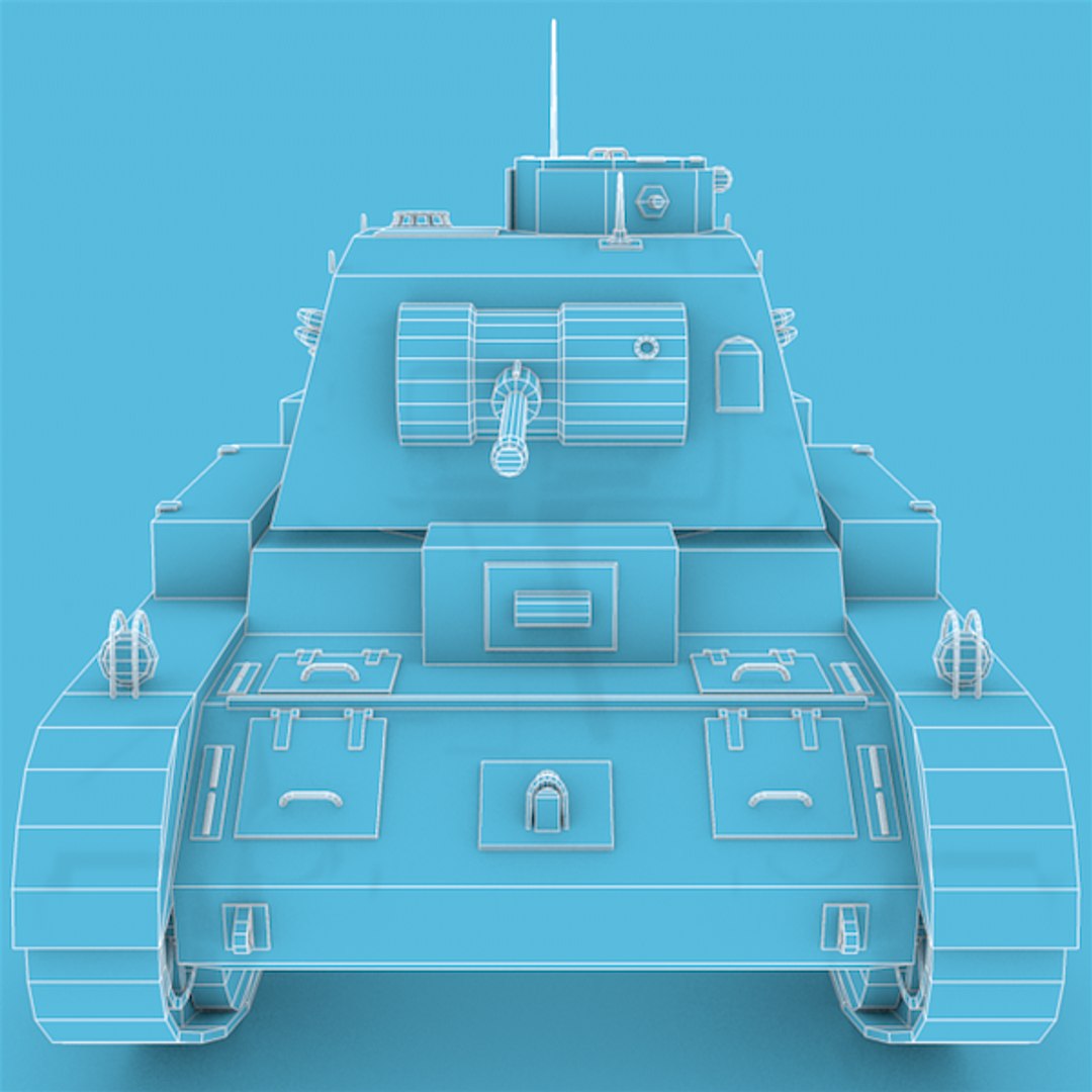 3d A13 Cruiser Mk Tank Gun Model