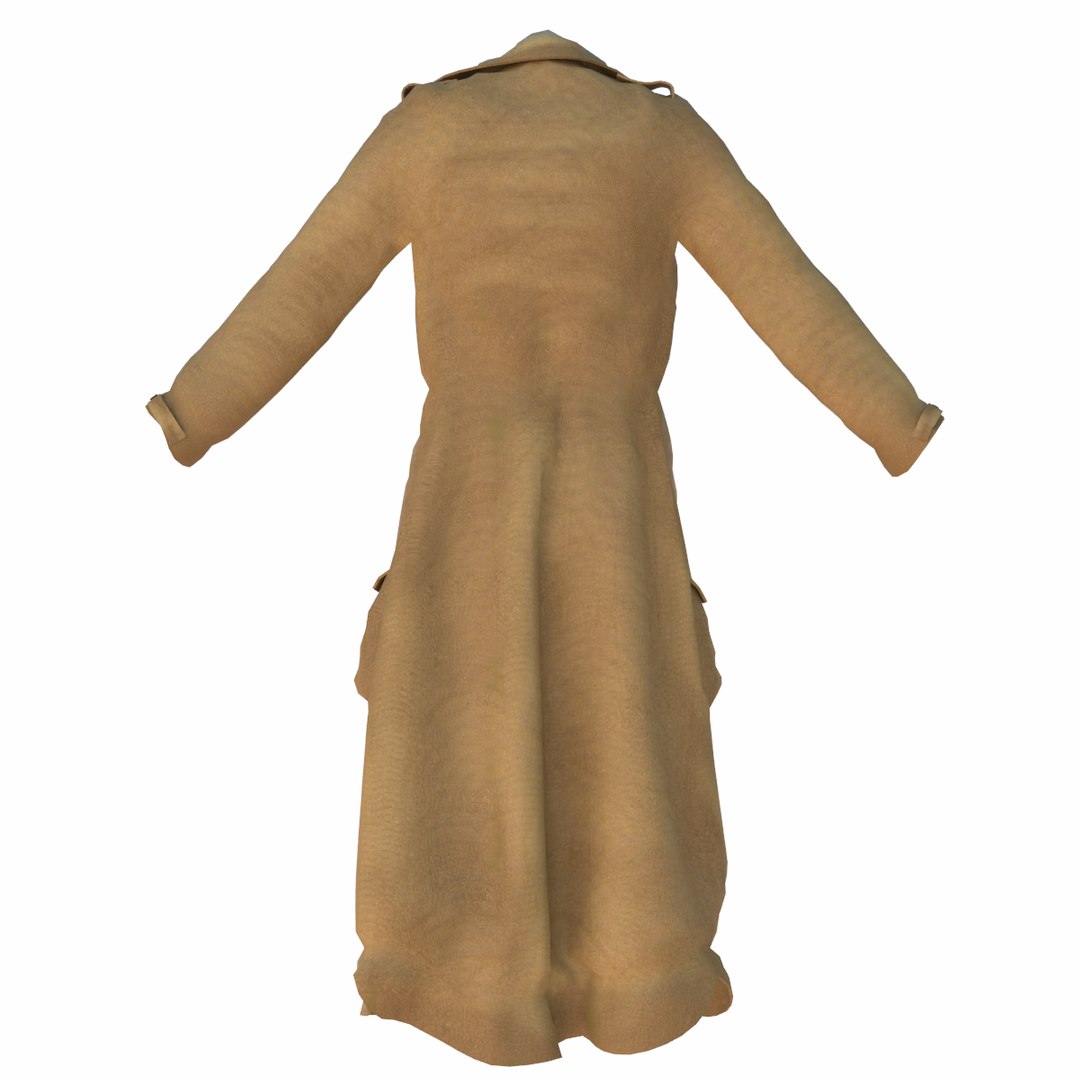 3d Trench Coat Model