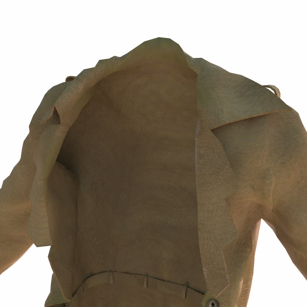 3d Trench Coat Model