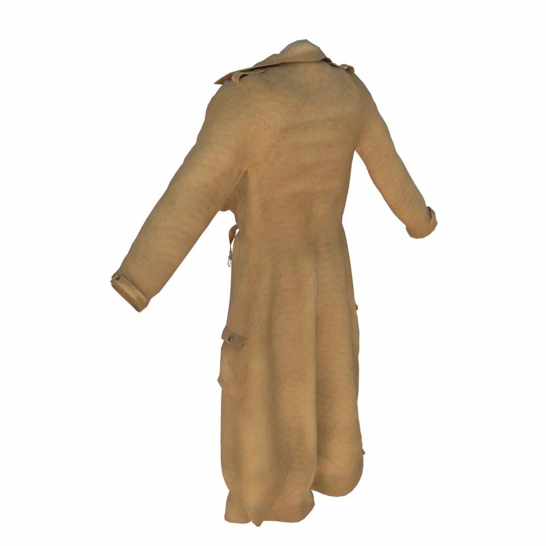 3d Trench Coat Model
