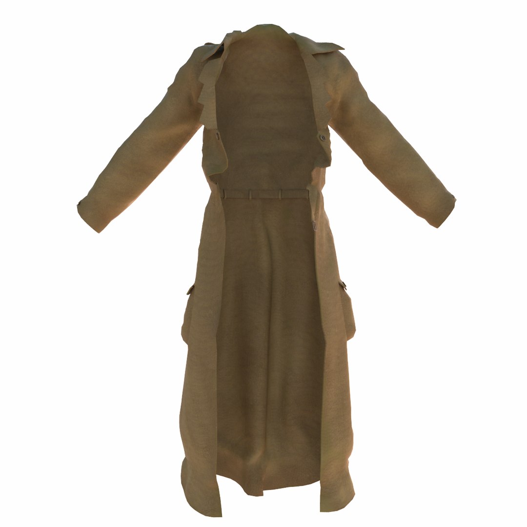 3d Trench Coat Model