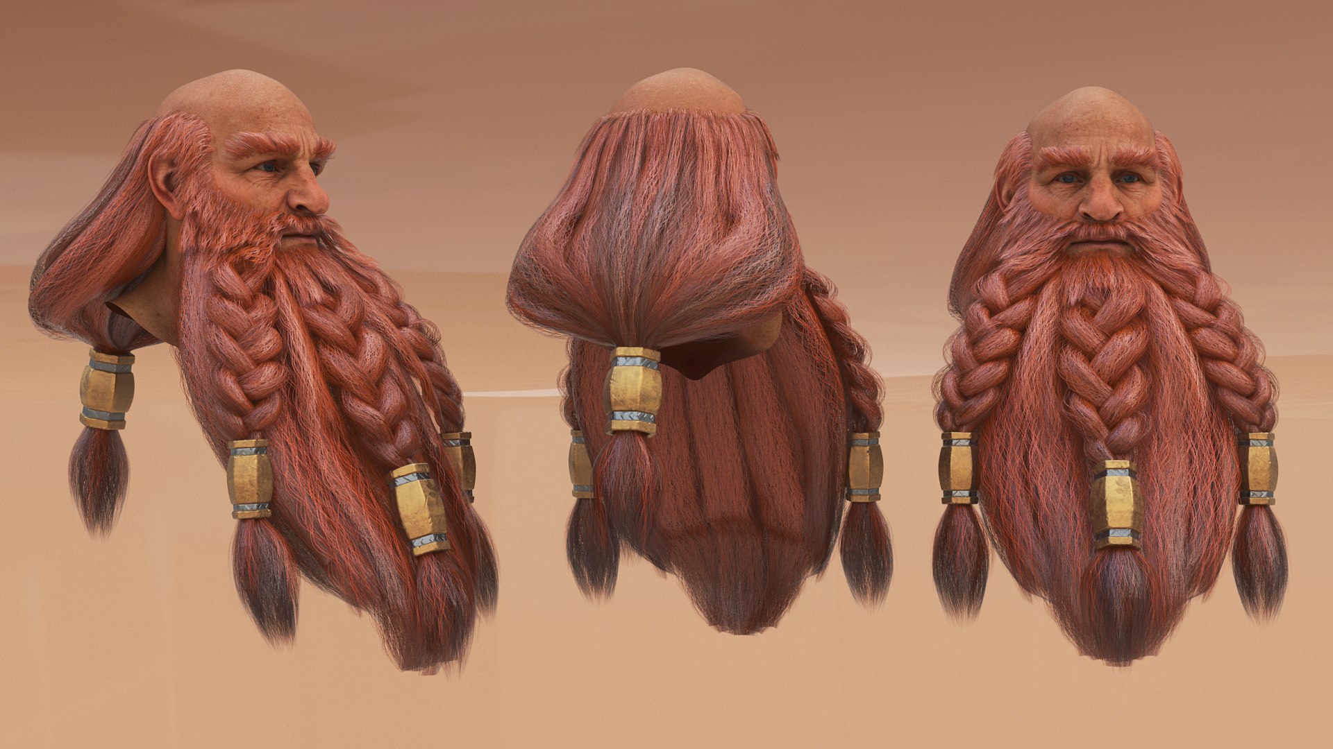 Dwarf Game Character Head 3D Model - TurboSquid 2386887