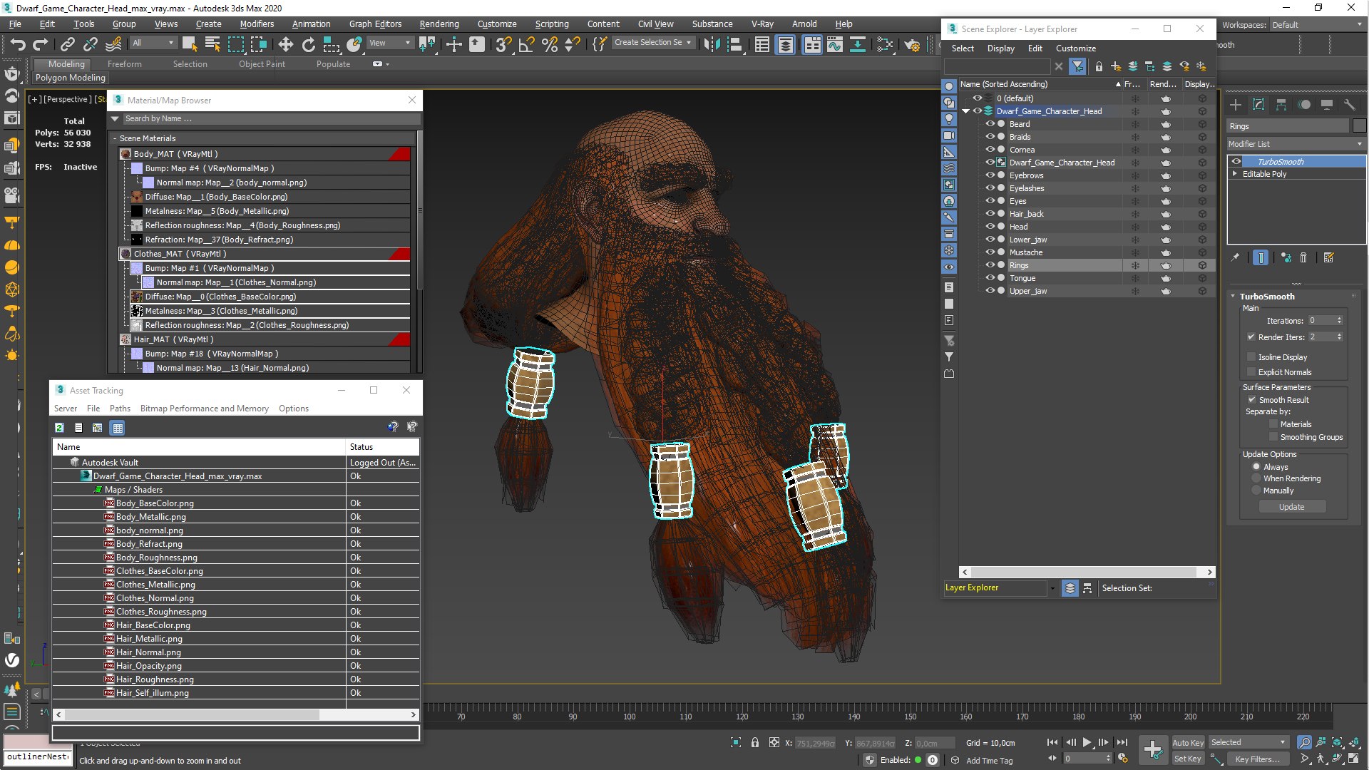 Dwarf Game Character Head 3D Model - TurboSquid 2386887