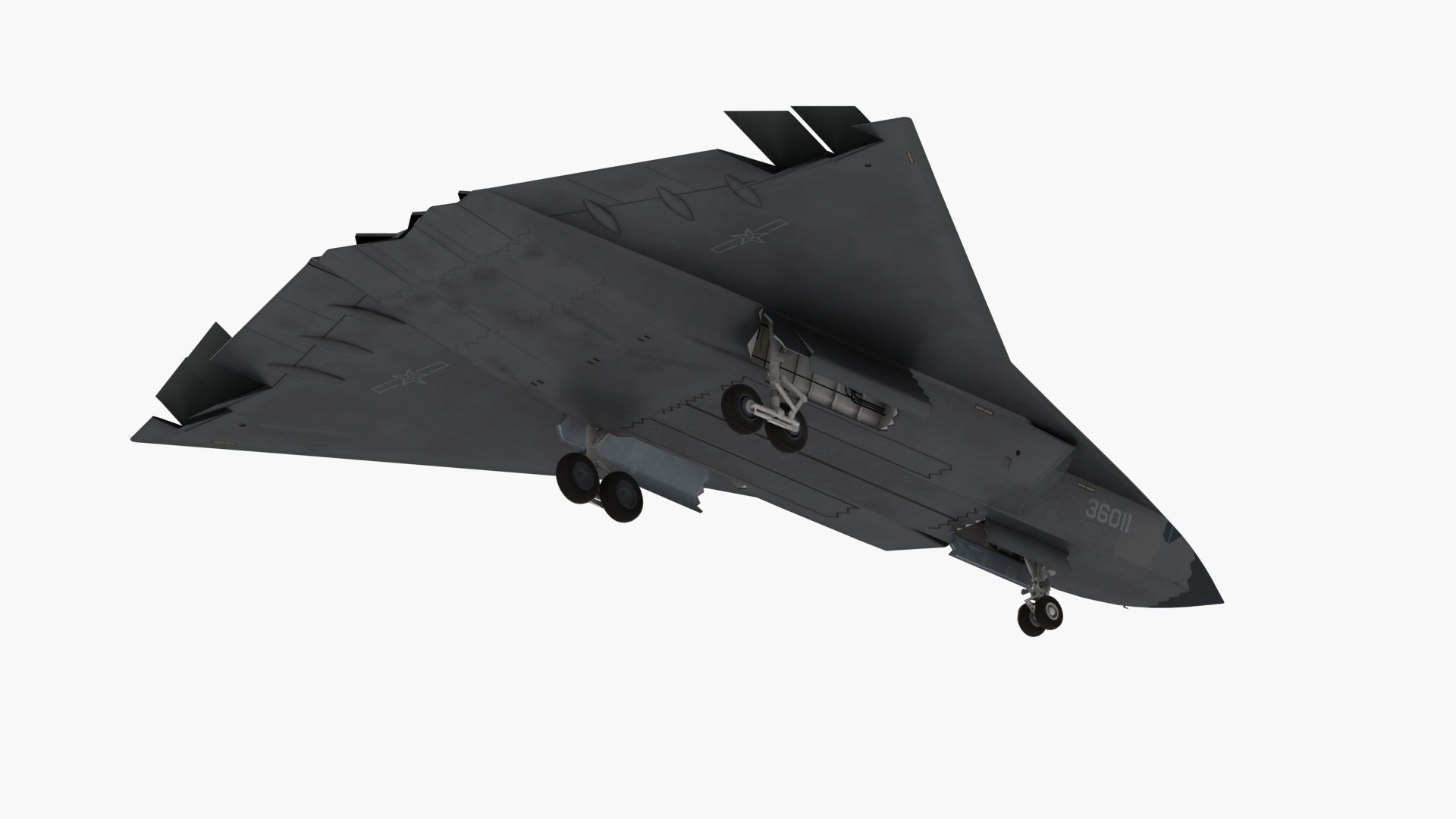 3D Chengdu J36 Stealth Fighter Model - TurboSquid 2342590