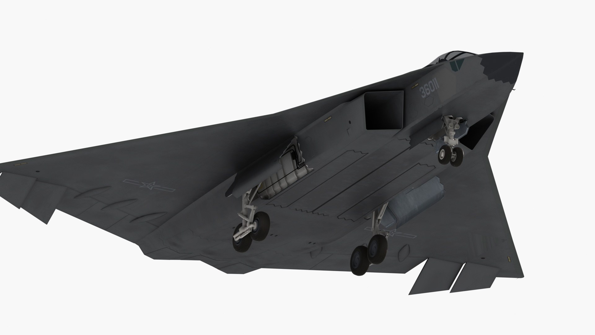 3D Chengdu J36 Stealth Fighter Model - TurboSquid 2342590