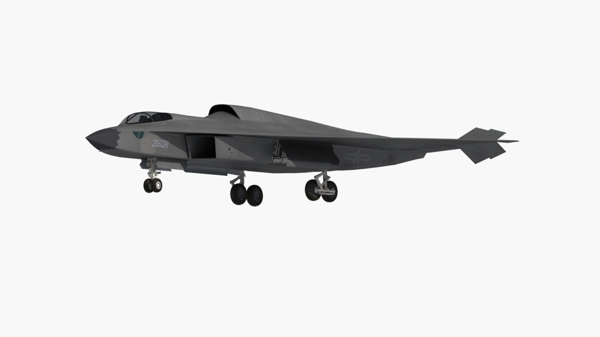3D Chengdu J36 Stealth Fighter Model - TurboSquid 2342590