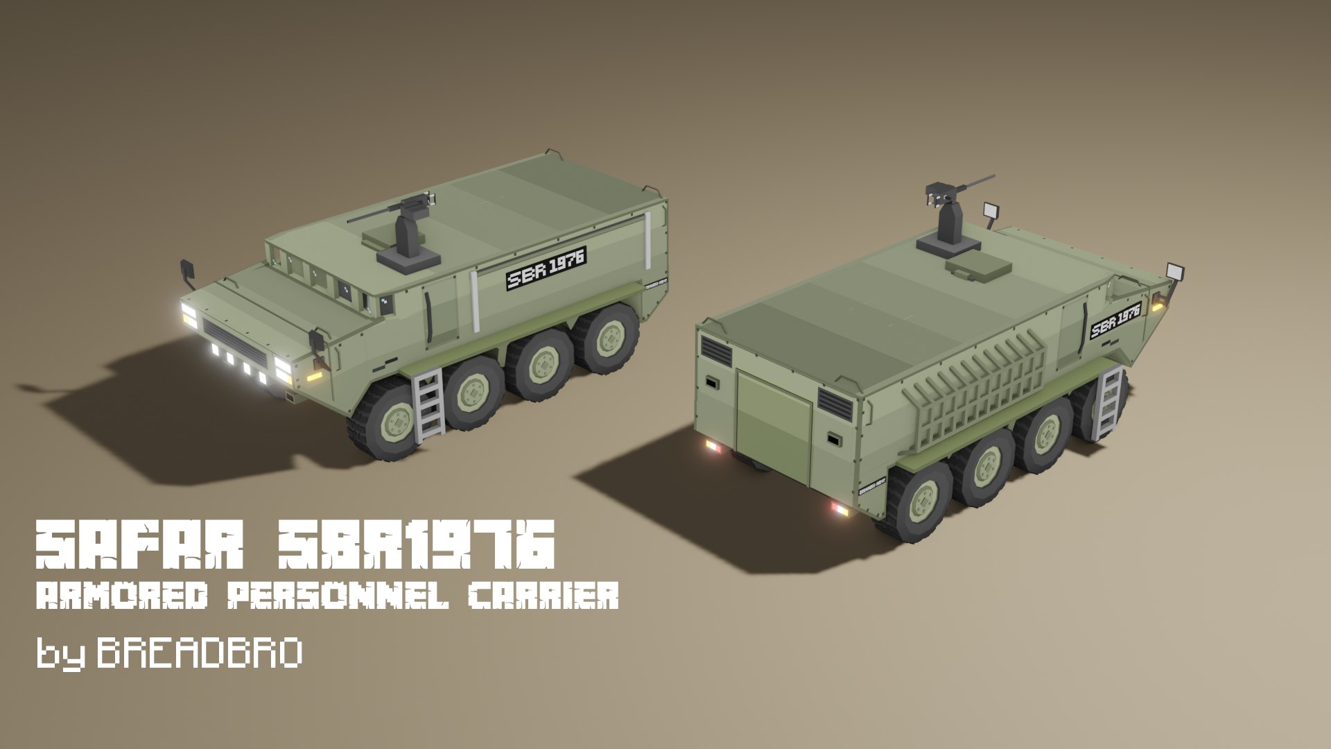 SAFAR SBR1976 Custom Armored Vehicle 3D - TurboSquid 2263849