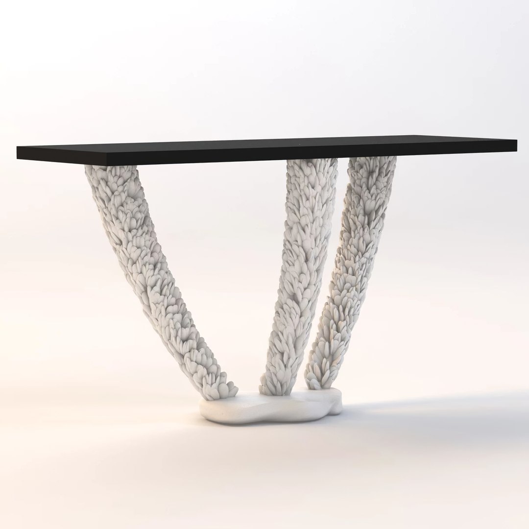 3D Mussel Shell Console Table Model - TurboSquid 2008279