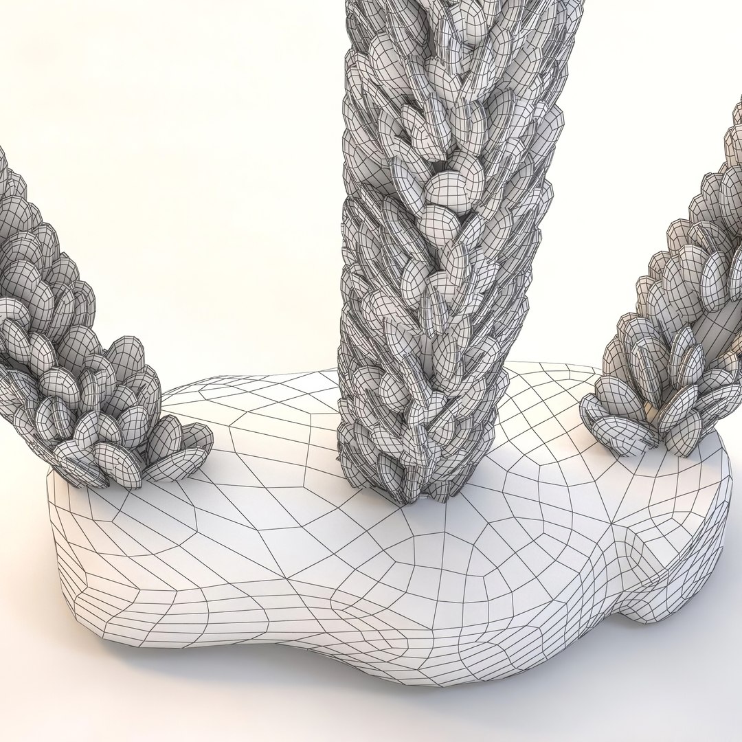 3D Mussel Shell Console Table Model - TurboSquid 2008279