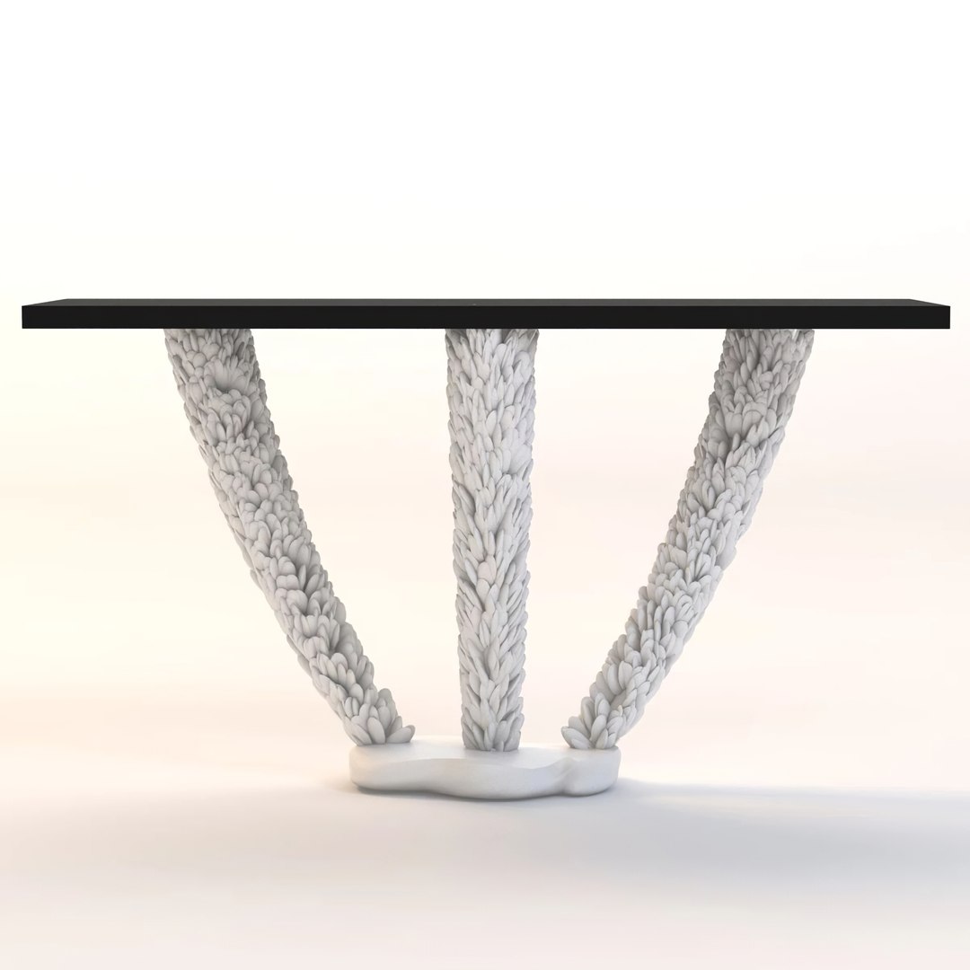 3D Mussel Shell Console Table Model - TurboSquid 2008279