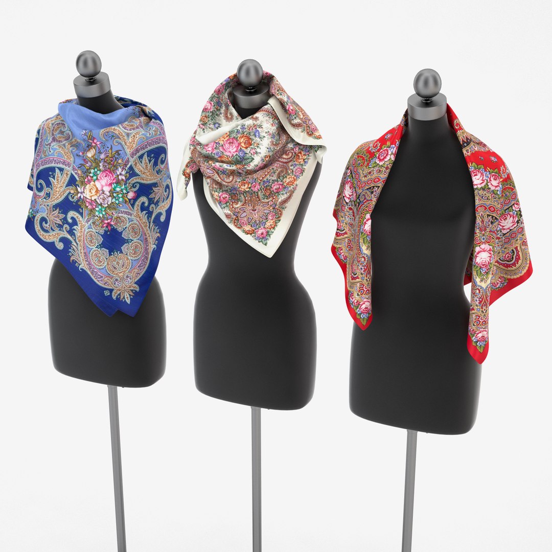 Russian Scarves 3D Model - TurboSquid 1194527