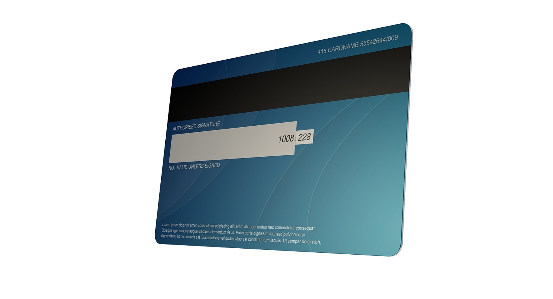 3d Generic Credit Card Model