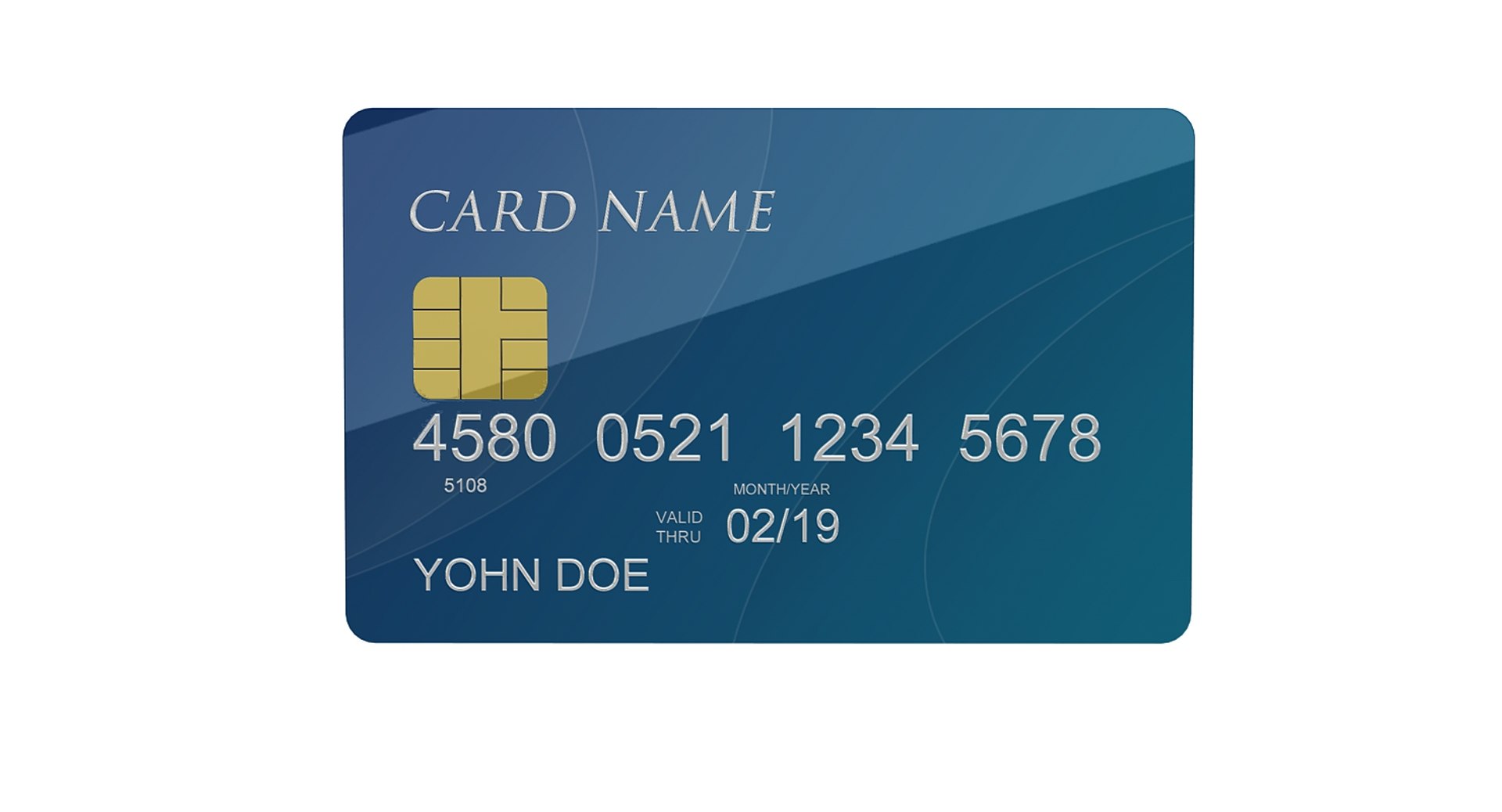 3d Generic Credit Card Model